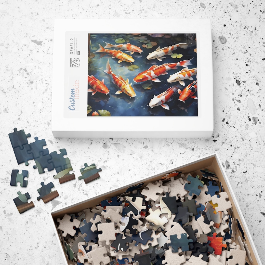 Koi Pond, Koi Fish Puzzle, Puzzle for Adults, Jigsaw Puzzle 110, 252 ...