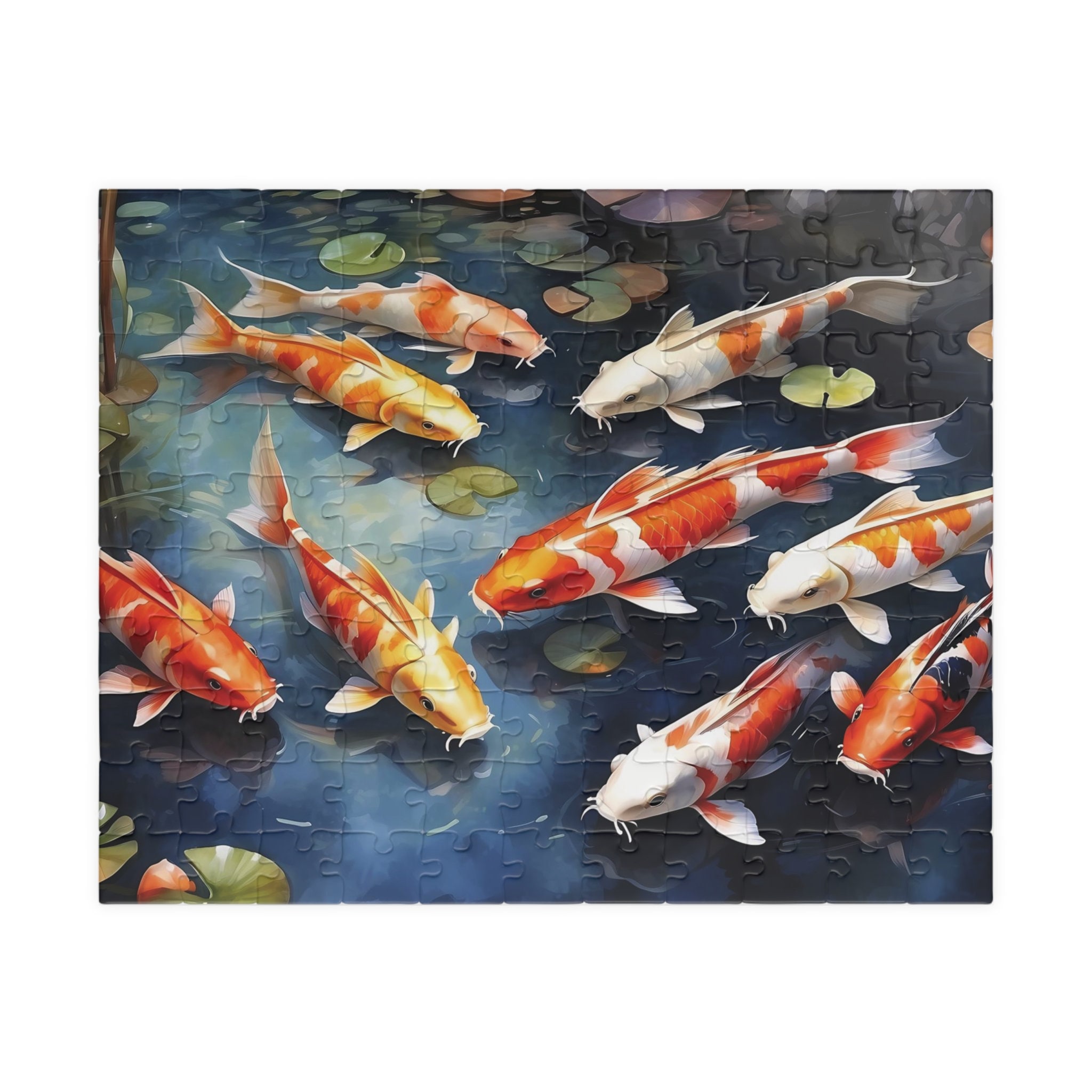 Koi Pond, Koi Fish Puzzle, Puzzle for Adults, Jigsaw Puzzle 110, 252 ...