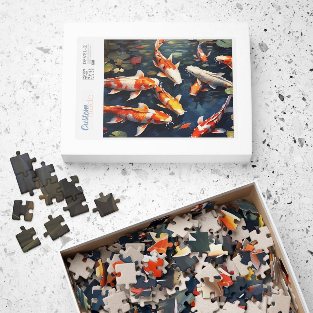 Koi Pond, Koi Fish Puzzle, Puzzle for Adults, Jigsaw Puzzle 110, 252 ...