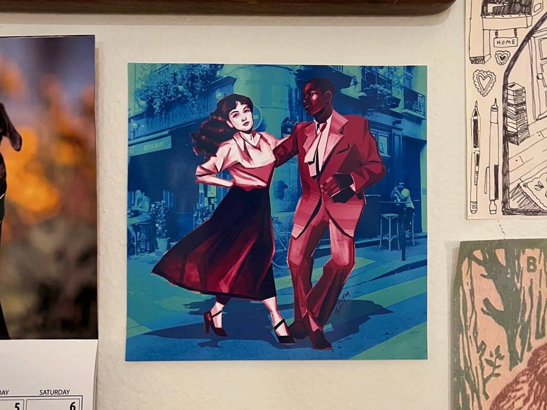 Parisian Dancers Pop Art Modern Digital Art Print by @tarassketchbook ...