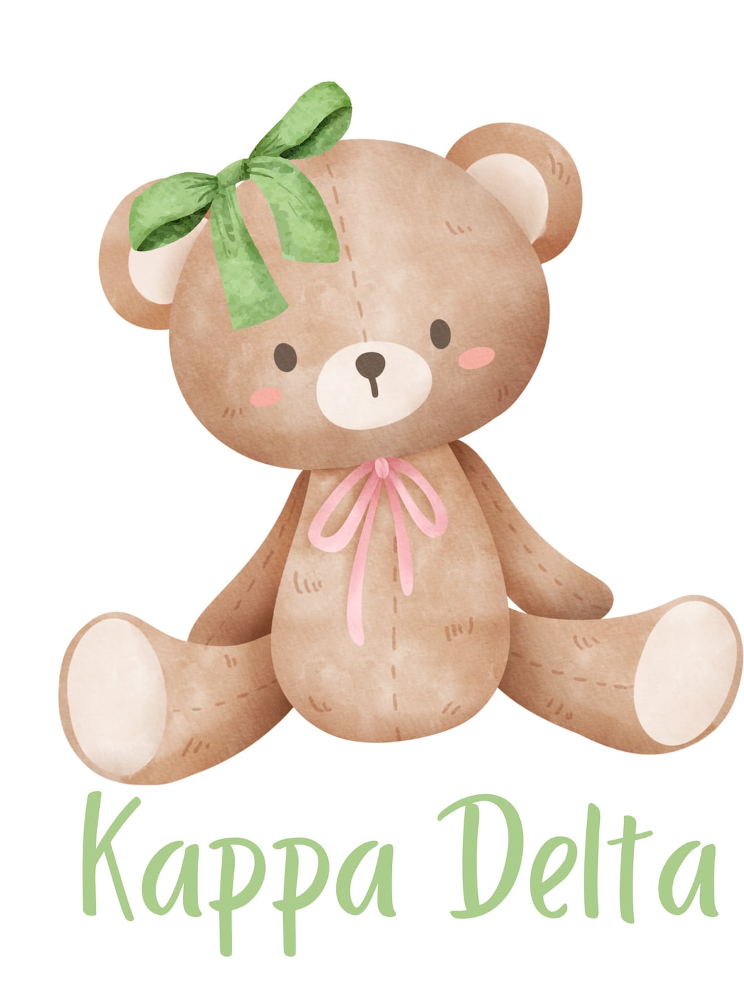 Kappa Delta Sorority Teddy Bear Print - Etsy