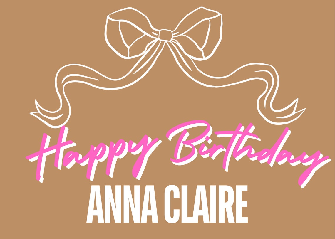 Custom Brown Paper Banner With Basic Detail Drawings - Etsy