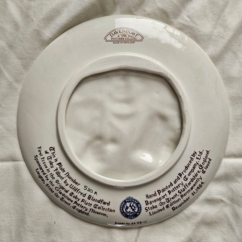Toby Fillpot Original Toby Plate Collection Davenport Pottery Co. LTD ...