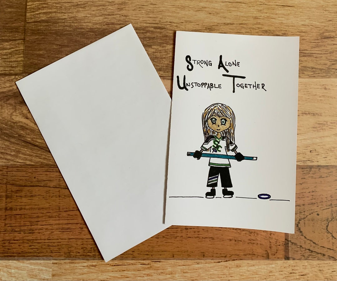 Strong Alone Unstoppable Together (ringette) - Custom Designed Greeting ...