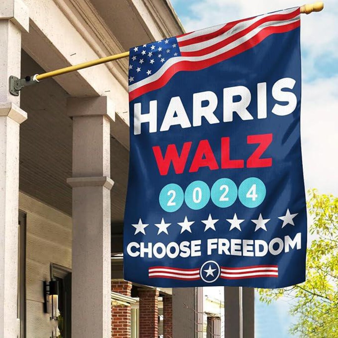 Harris Walz 2024 Garden Flag Choose Freedom, Kamala Harris Garden Flag ...
