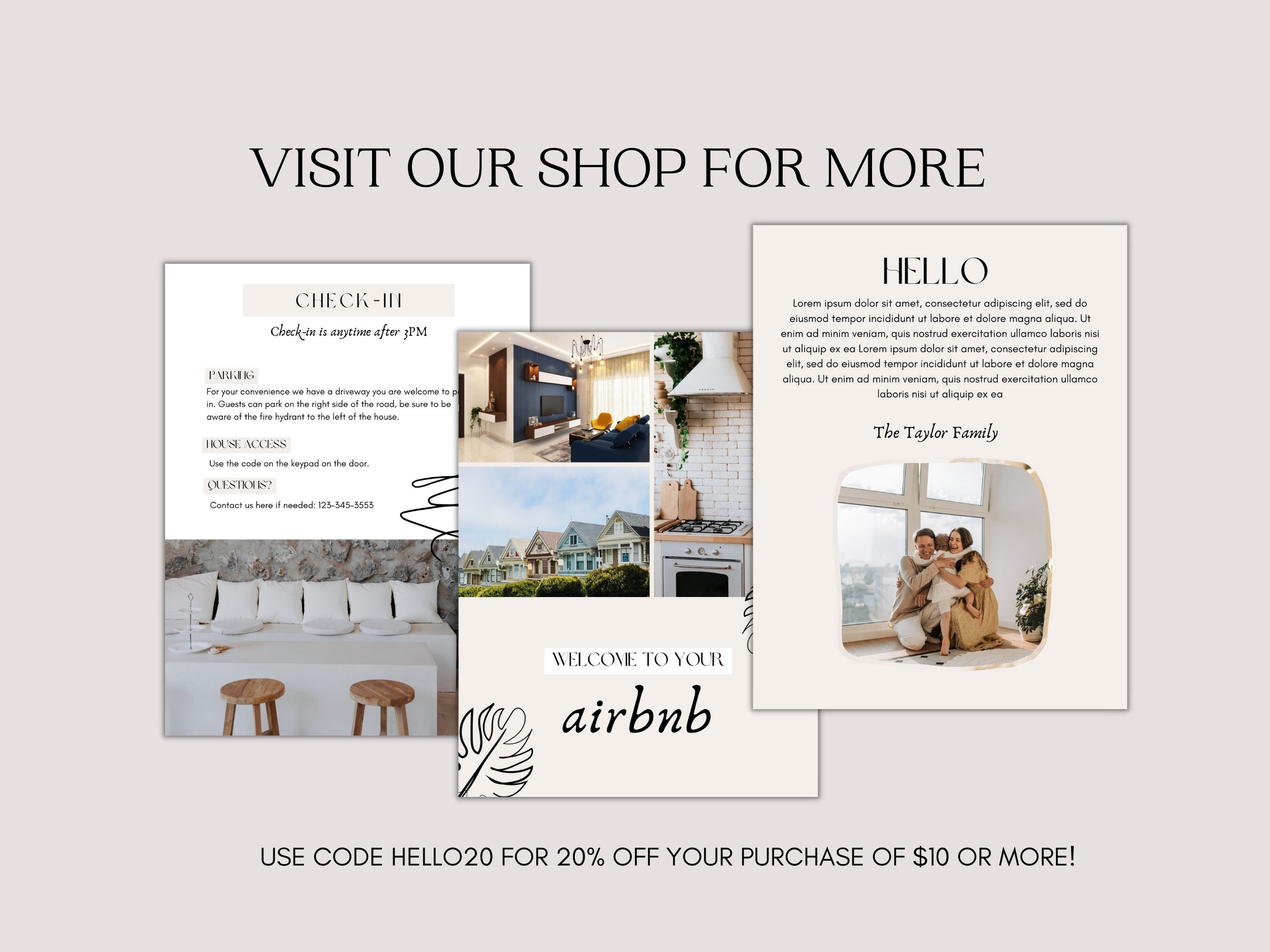 Airbnb Welcome Book Template for Hosts| House Host Manual Guidebook ...