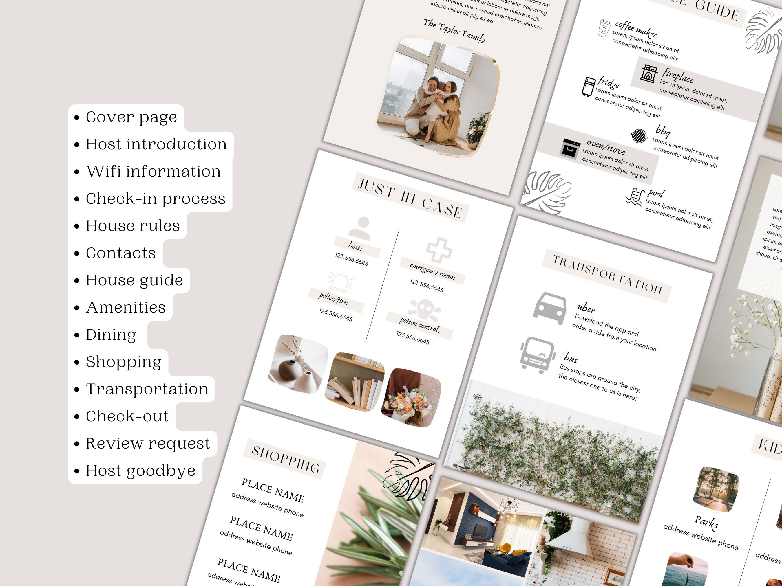 Airbnb Welcome Book Template for Hosts| House Host Manual Guidebook ...