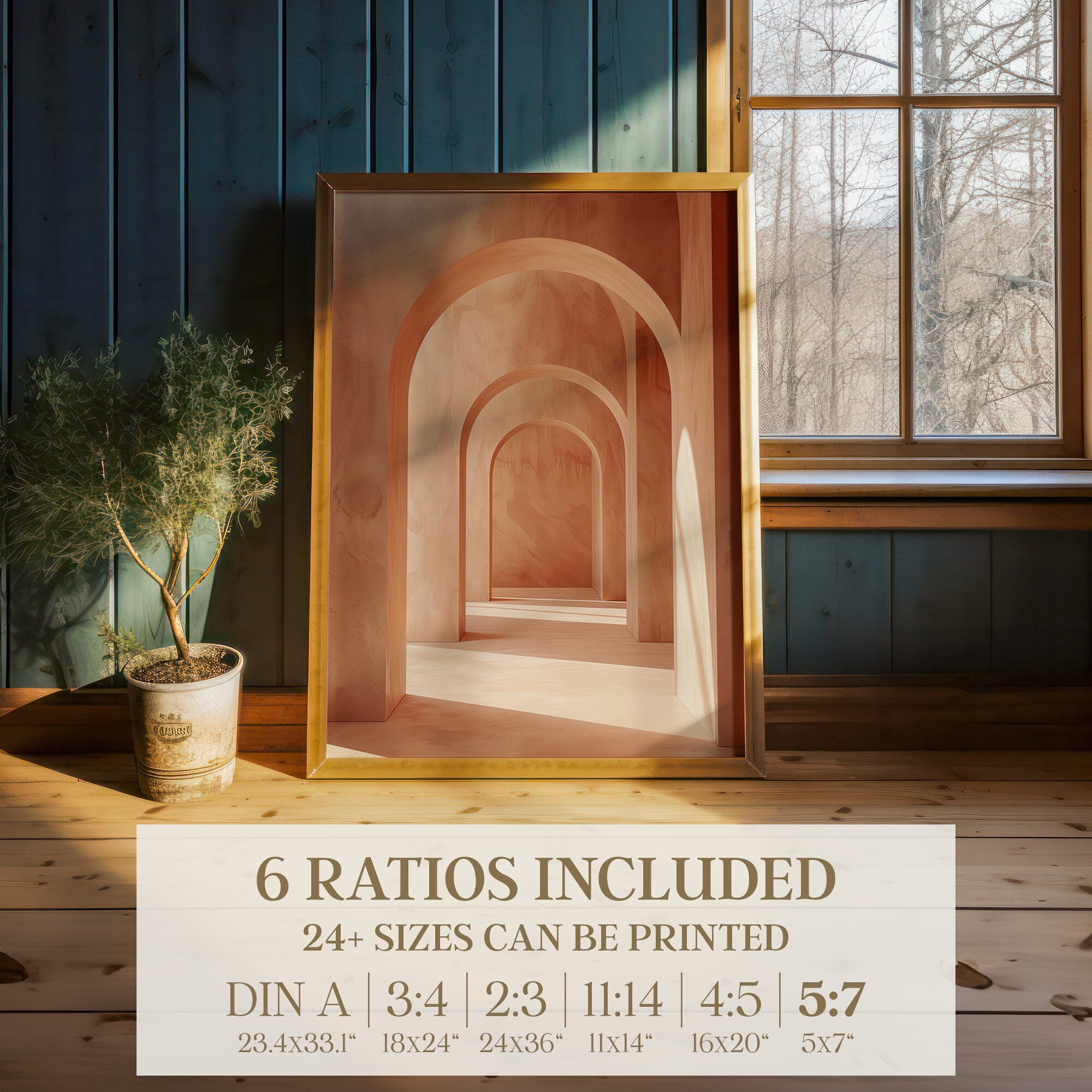 Printable Arch Mid Century Art Print, Wall Art, Modern Abstract Archway ...