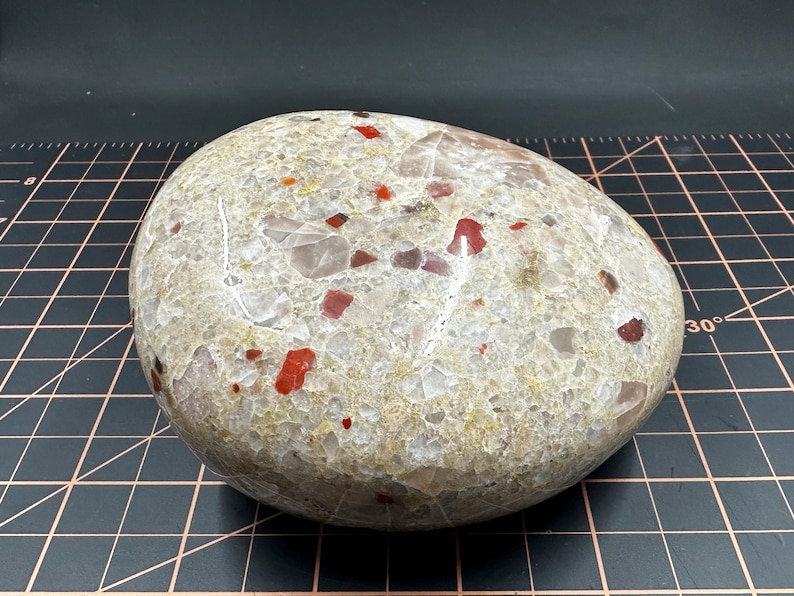 Polished Michigan Pudding Stone - Red Jasper & Chert Inclusions, 27.2 ...