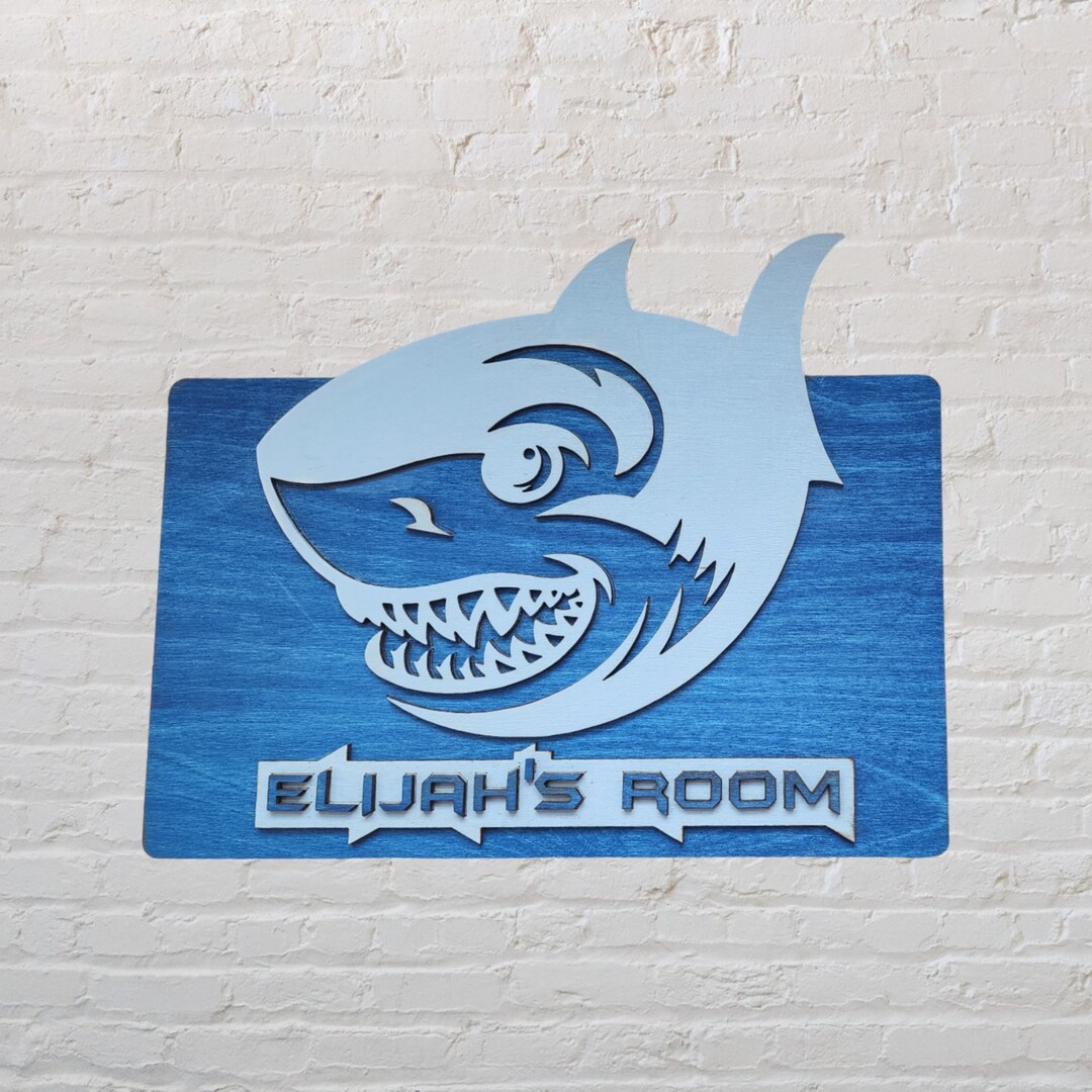 Baby Shark Laser Cut File Kids Sign for Ocean Decor Cute Shark Clipart ...