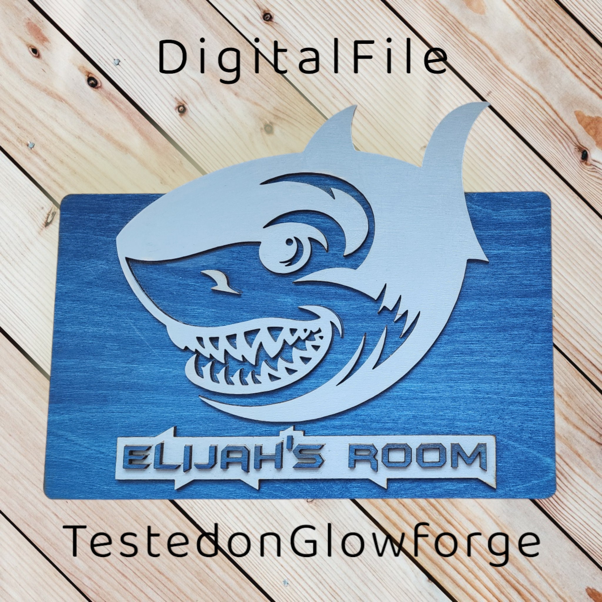 Baby Shark Laser Cut File Kids Sign for Ocean Decor Cute Shark Clipart ...