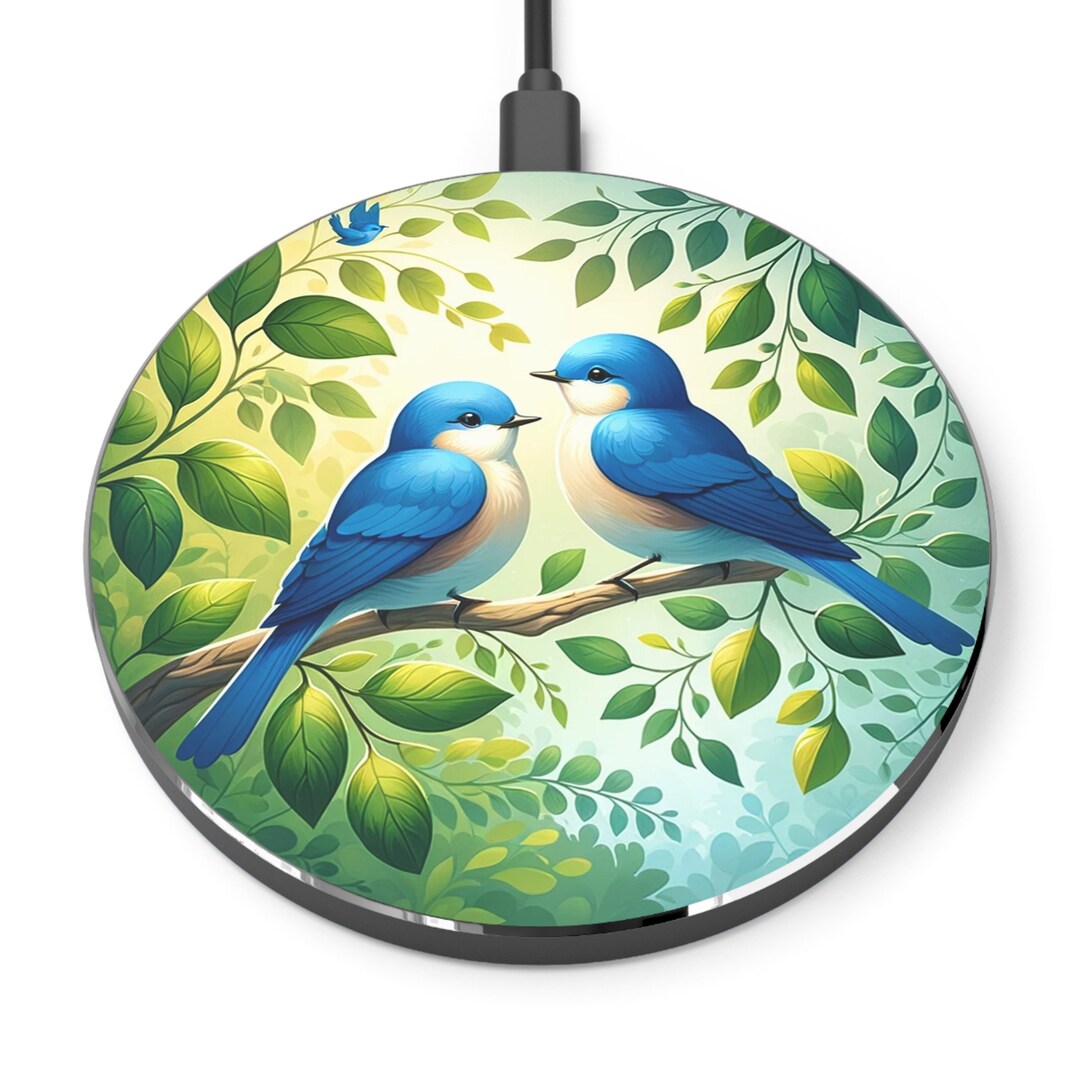 Blue Bird, Love, Nature, Wireless Charger - Etsy