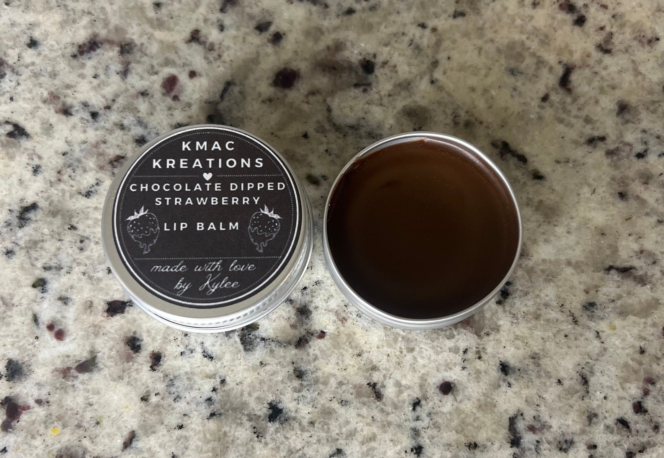 Lip Balm Chocolate Dipped Strawberry Handmade Beeswax Balm 15 ML Tin - Etsy