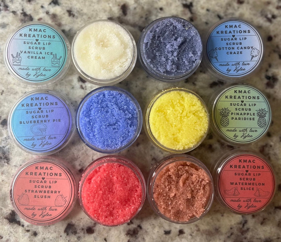 Sugar Lip Scrub Party Pack Exfoliating Sugar Scrub Moisturizing ...