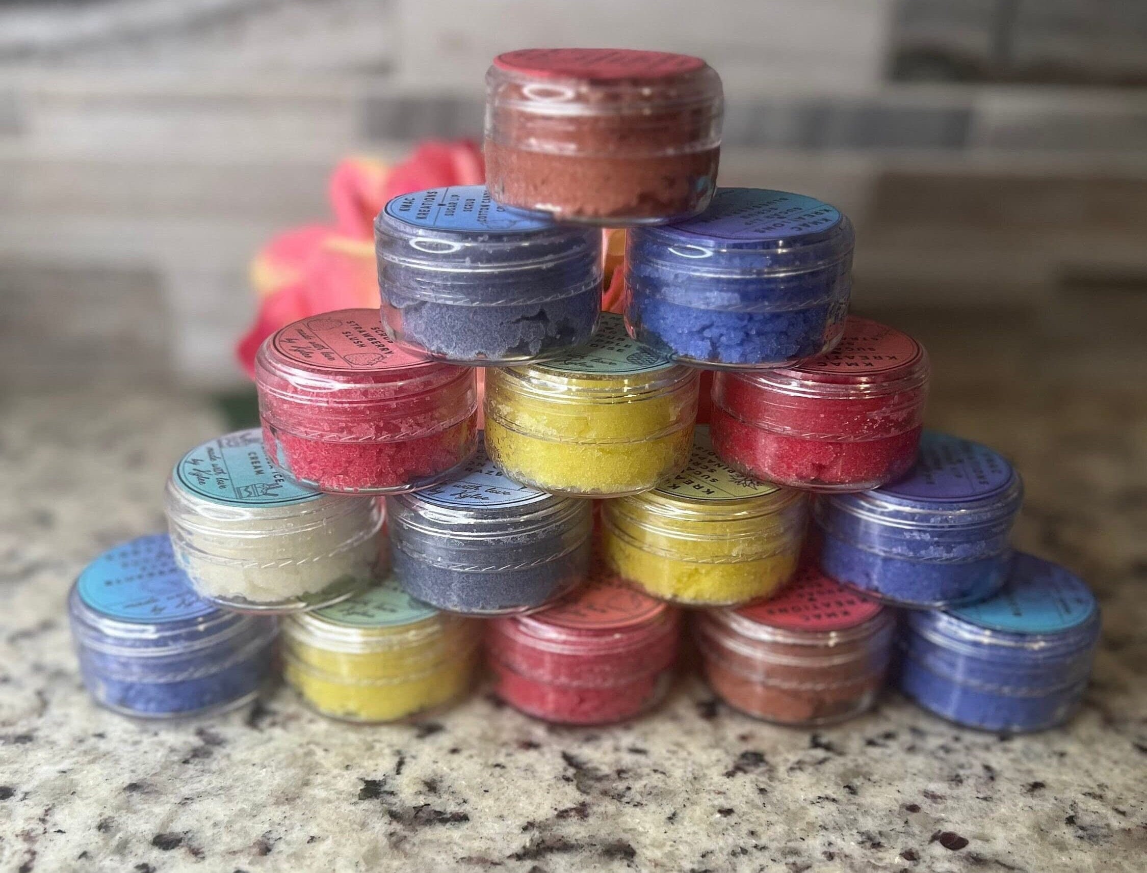 Sugar Lip Scrub Party Pack - Exfoliating Sugar Scrub - Moisturizing ...