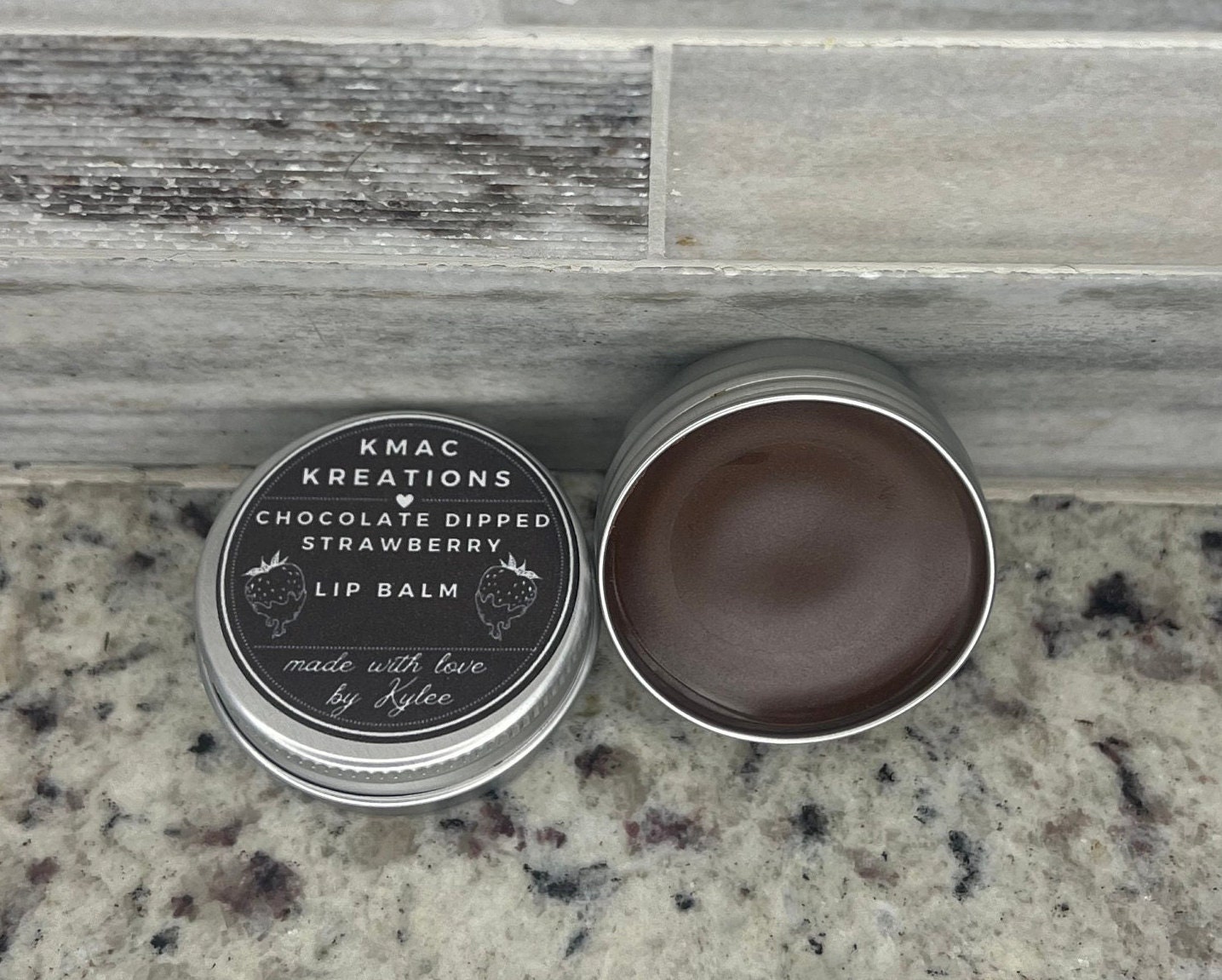 Lip Balm Chocolate Dipped Strawberry Handmade Beeswax Balm 15 ML Tin - Etsy