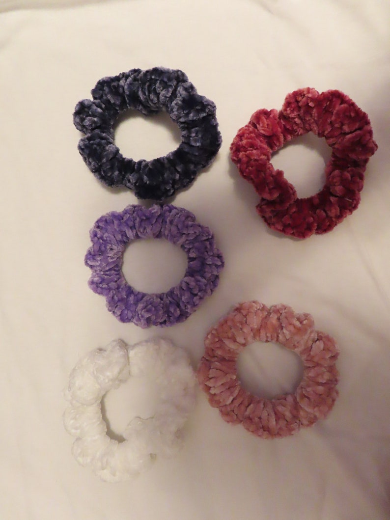Crochet Velvet Scrunchies - Etsy