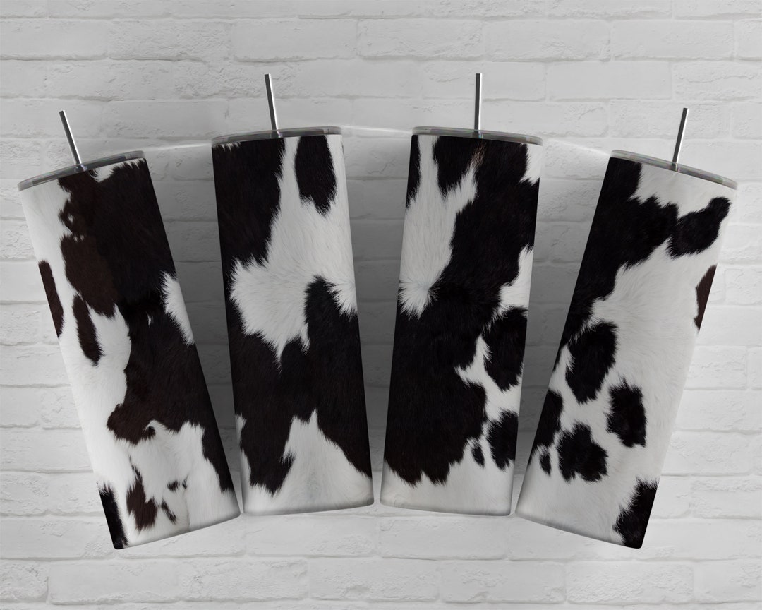 Cow Print Tumbler Wrap Sublimation Tumbler Design Cowhide Png 20oz ...