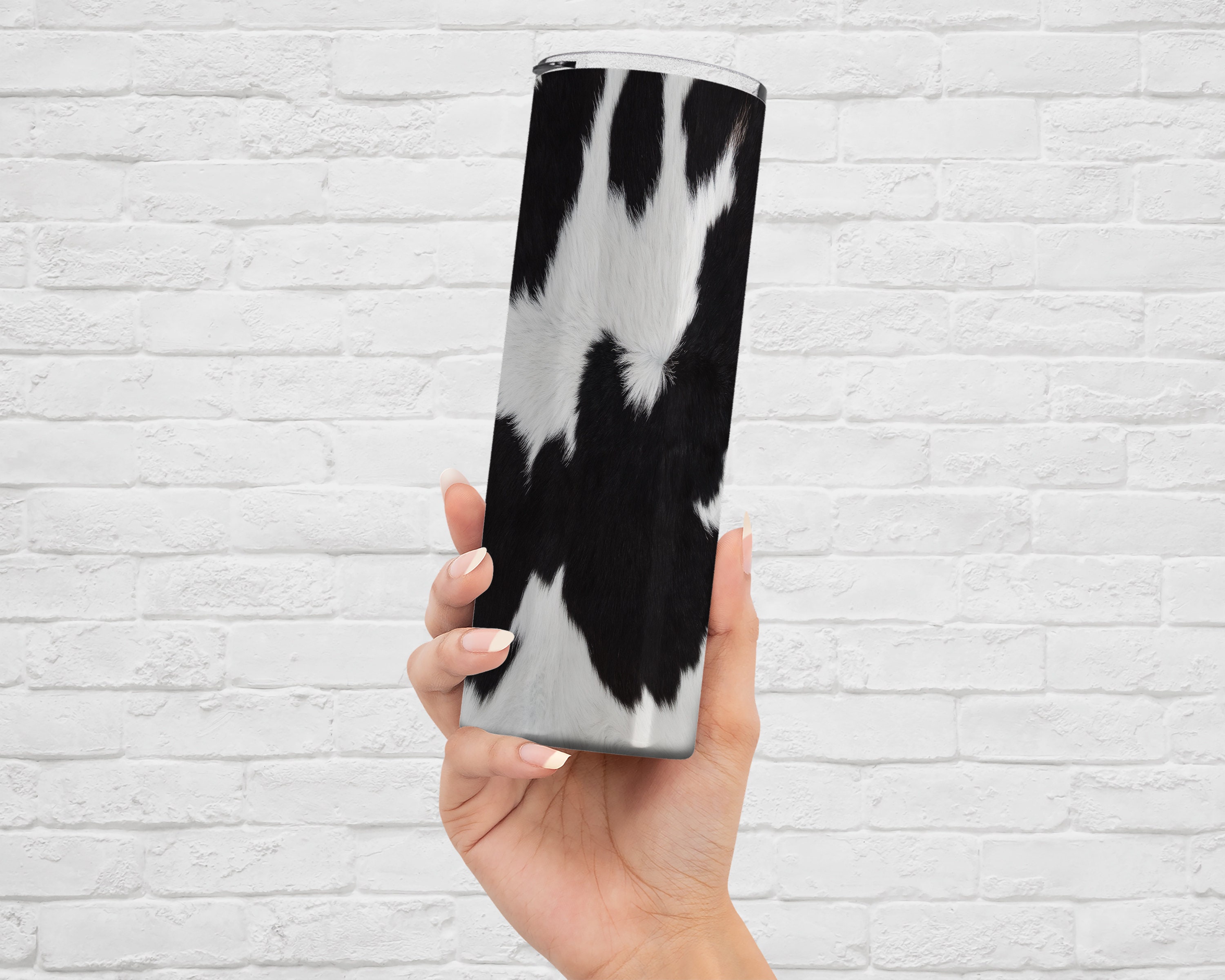 Cow Print Tumbler Wrap Sublimation Tumbler Design Cowhide Png 20oz ...