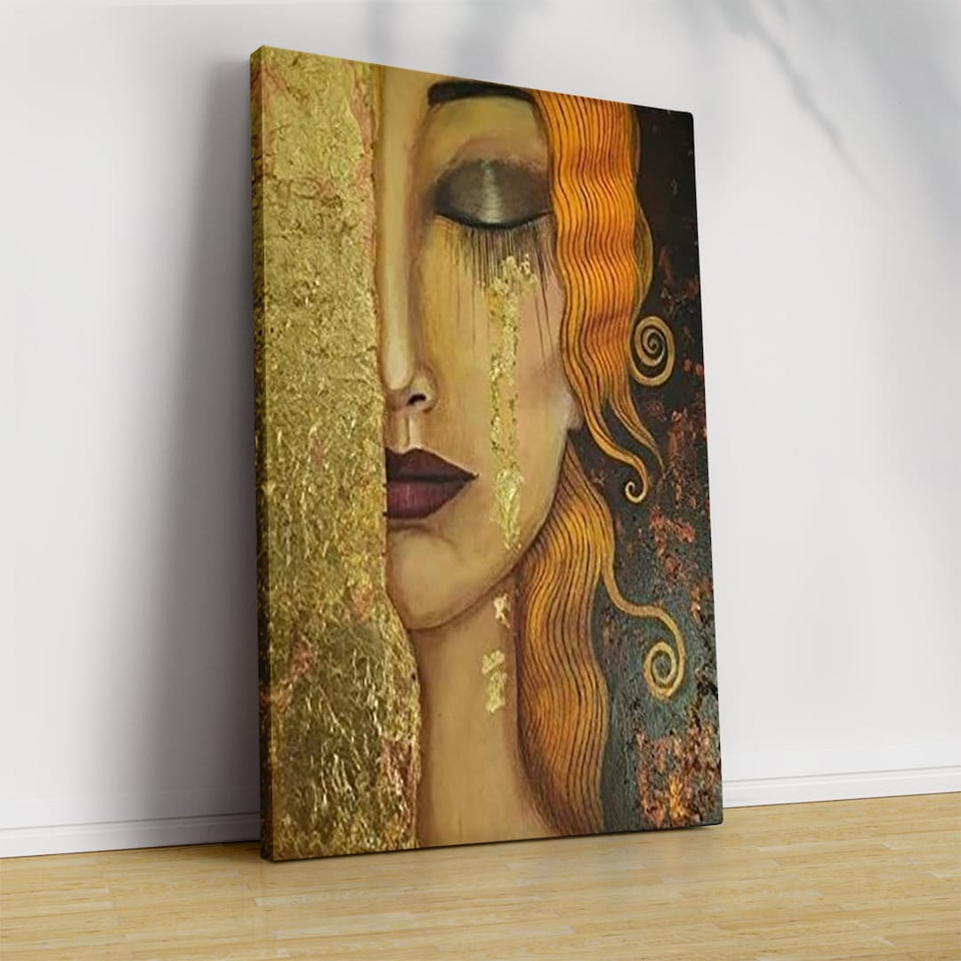 Gustav Klimt Woman Crying Golden Tears Art Print Museum Wall Art ...