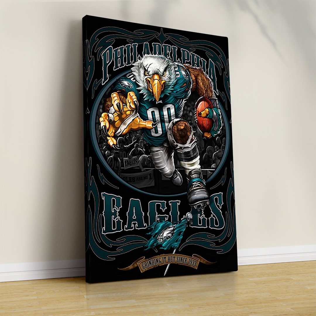 The Eagles Poster NFL Team Poster New Season 2024 Illustrated Art ...