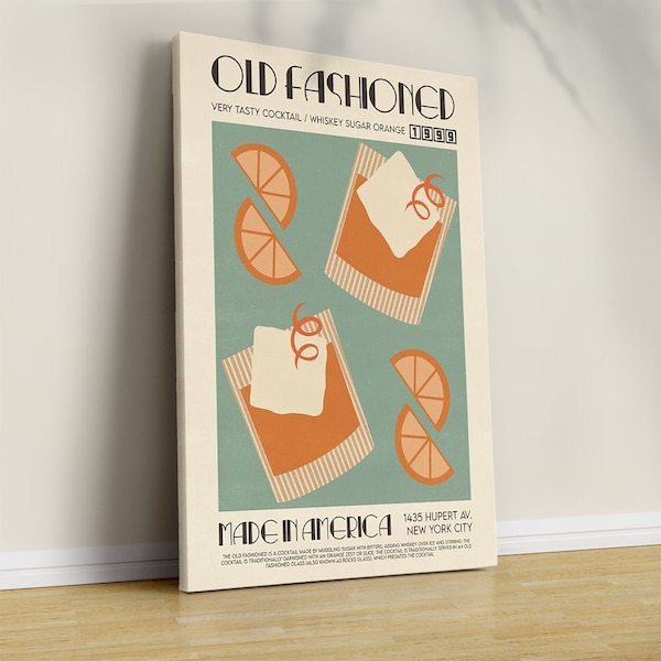 Old Fashioned Cocktail Poster - Etsy