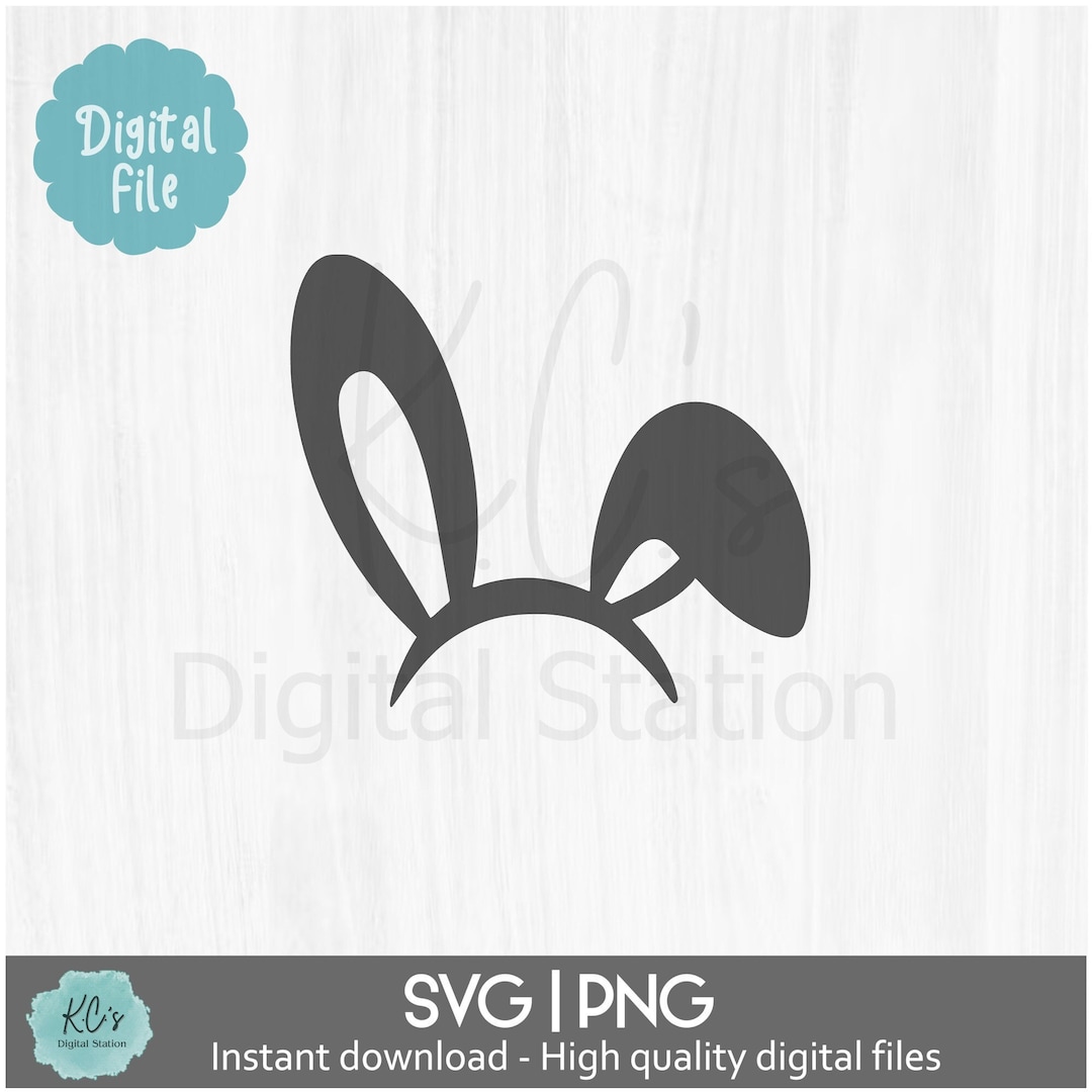 Bunny Ear Headband SVG & PNG: Easter Cut Files (digital Download) - Etsy