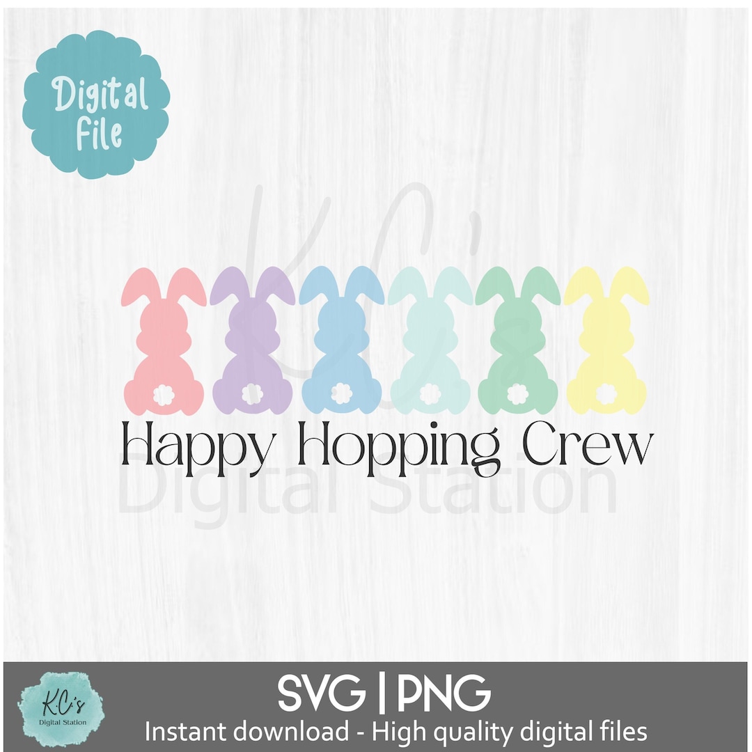 Easter Hopping Crew Svg, Easter Bunny Crew Svg, Happy Hoppers Svg ...