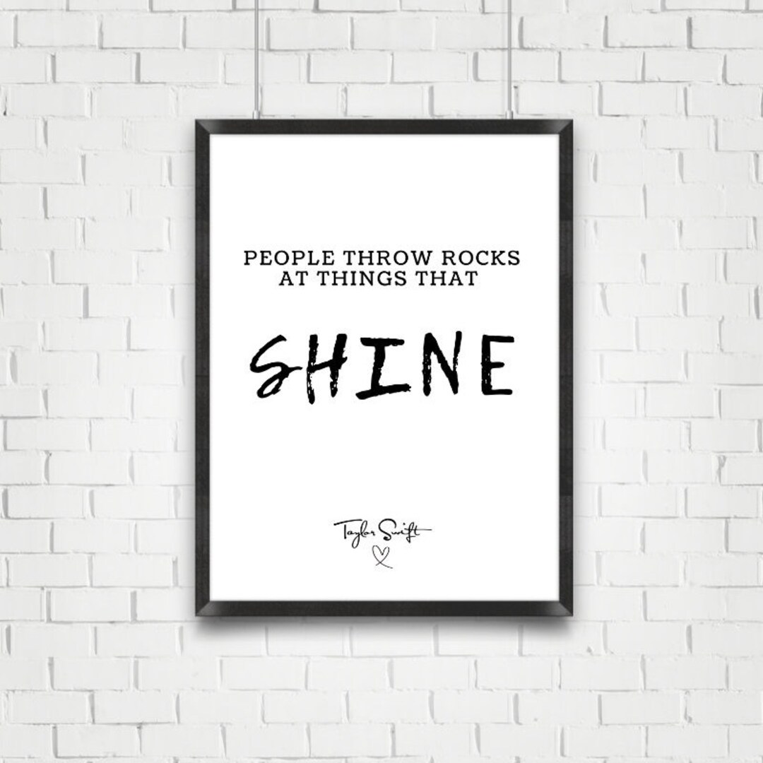Taylor Swift Wall Art Song Quote Printable Digital Image Inspirational ...