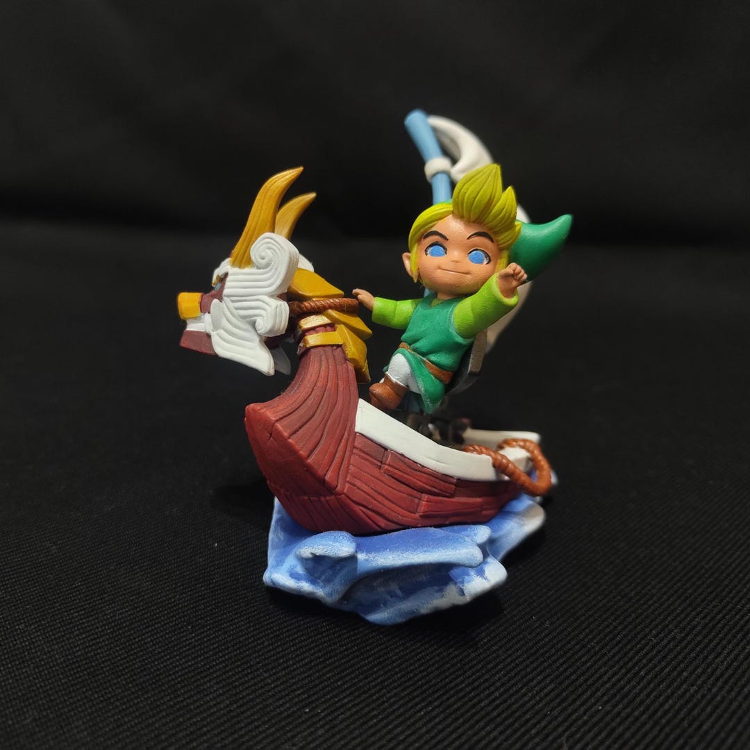 Zelda Wind Waker Ship Diorama the Legend of Zelda 8cm Hand-painted ...