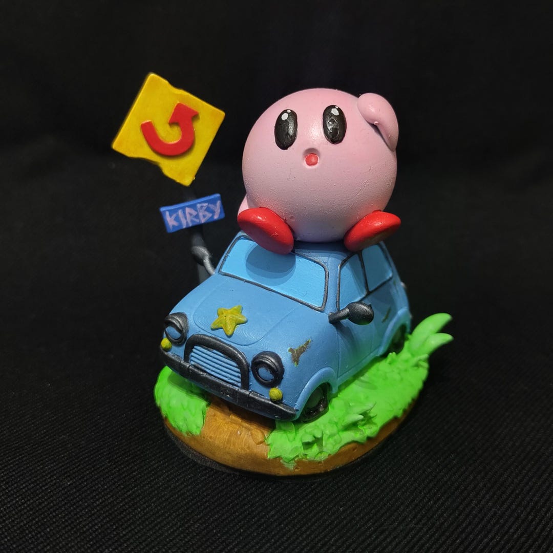 Kirby Figure in the Car Kirbys Adventure Fan Art Kriby Fan Art 12cm ...