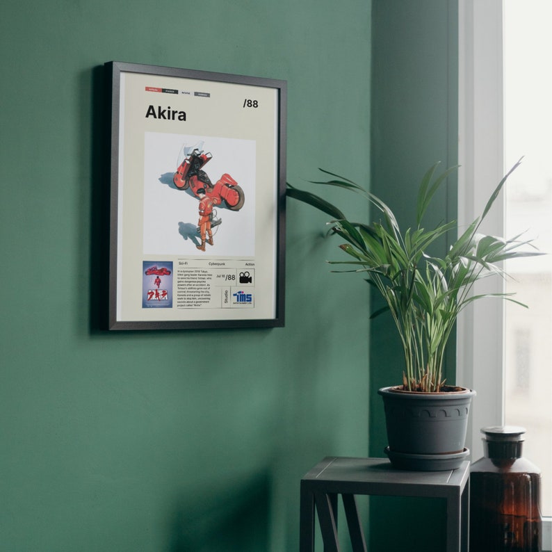 Akira Movie Poster Akira Poster Minimalist Anime Print Otaku Gift Home ...