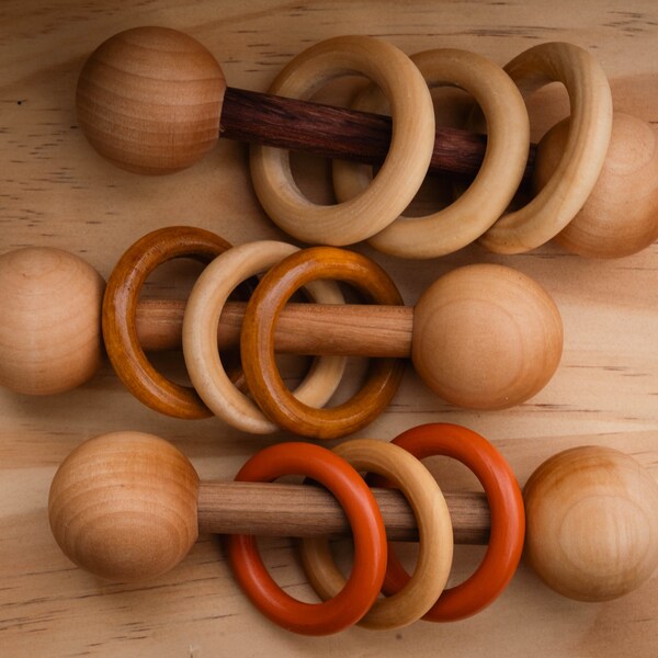 Wooden Baby Rattle - Etsy