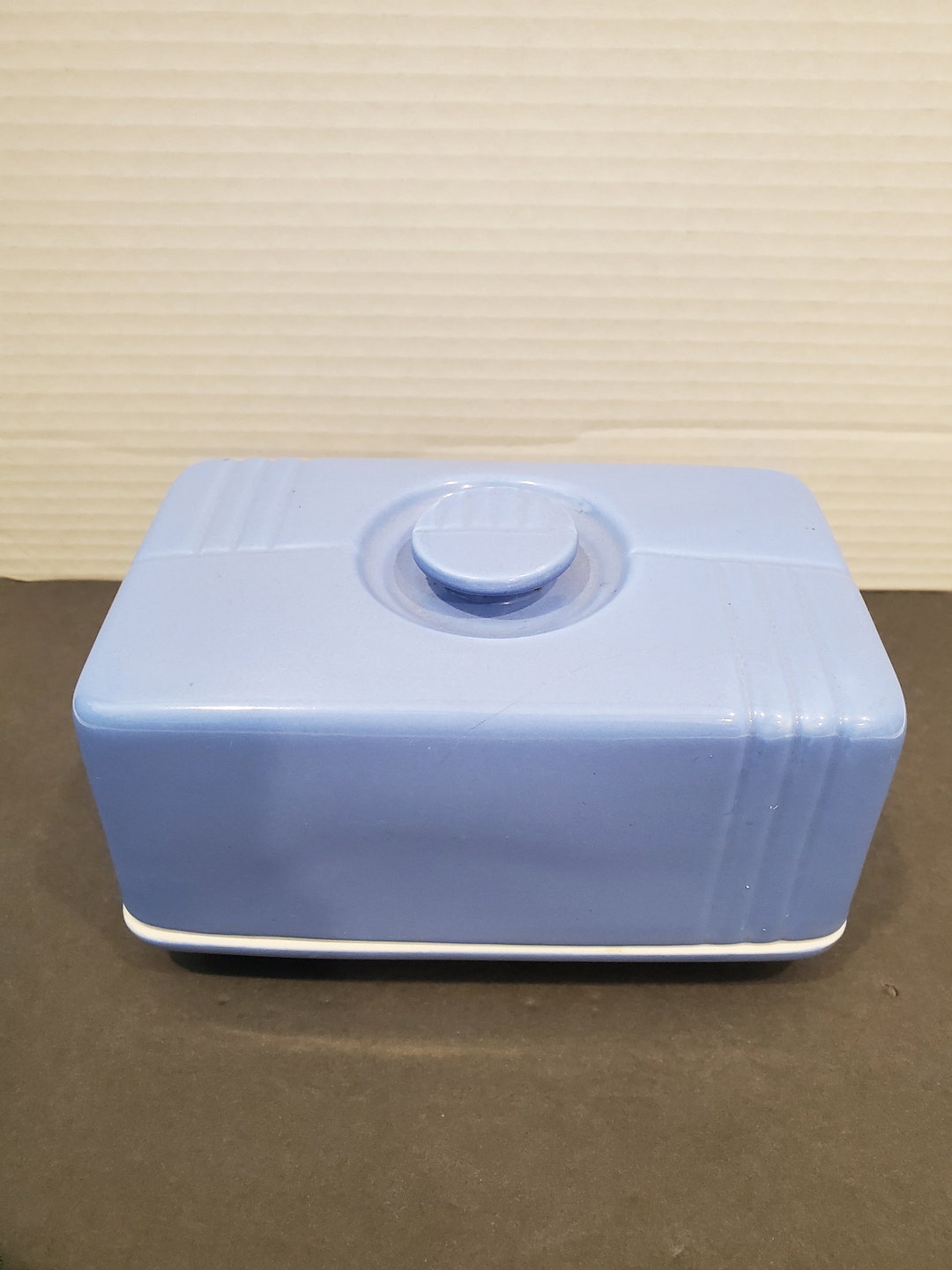 1930's Hall China Blue Butter Dish - Etsy