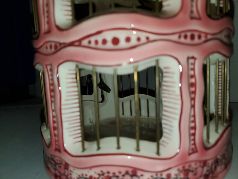 Vintage Italian Ceramic Parrot in Cage - Etsy