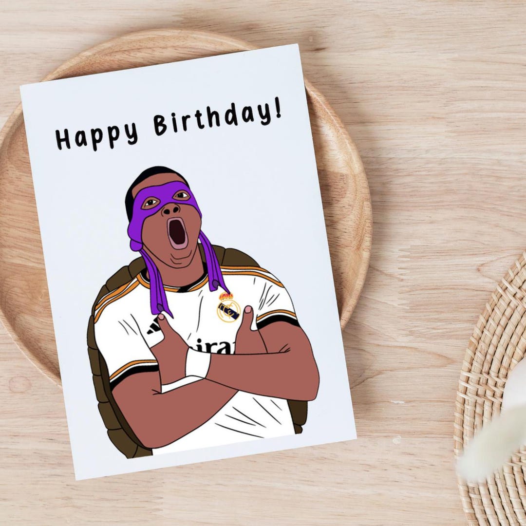 Ninja Turtle Mbappé Card | Birthday Card | Custom Birthday Card ...