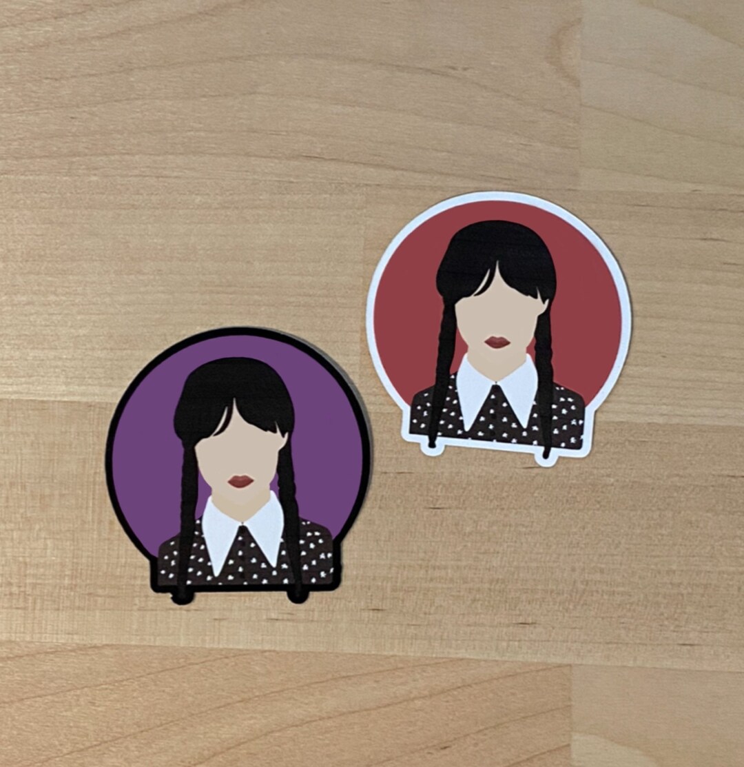 Wednesday Addams | Faceless Portrait Sticker | Dishwasher Safe | Laptop ...