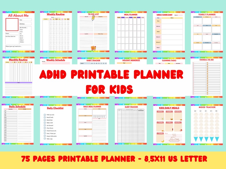 ADHD to Do List Daily Printable 2024 Planner Journal and Checklist for ...