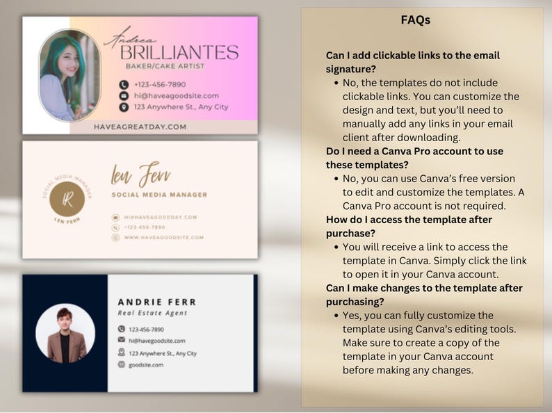 Email Signature Templates, Gmail Signature, Small Business Owners, Real ...