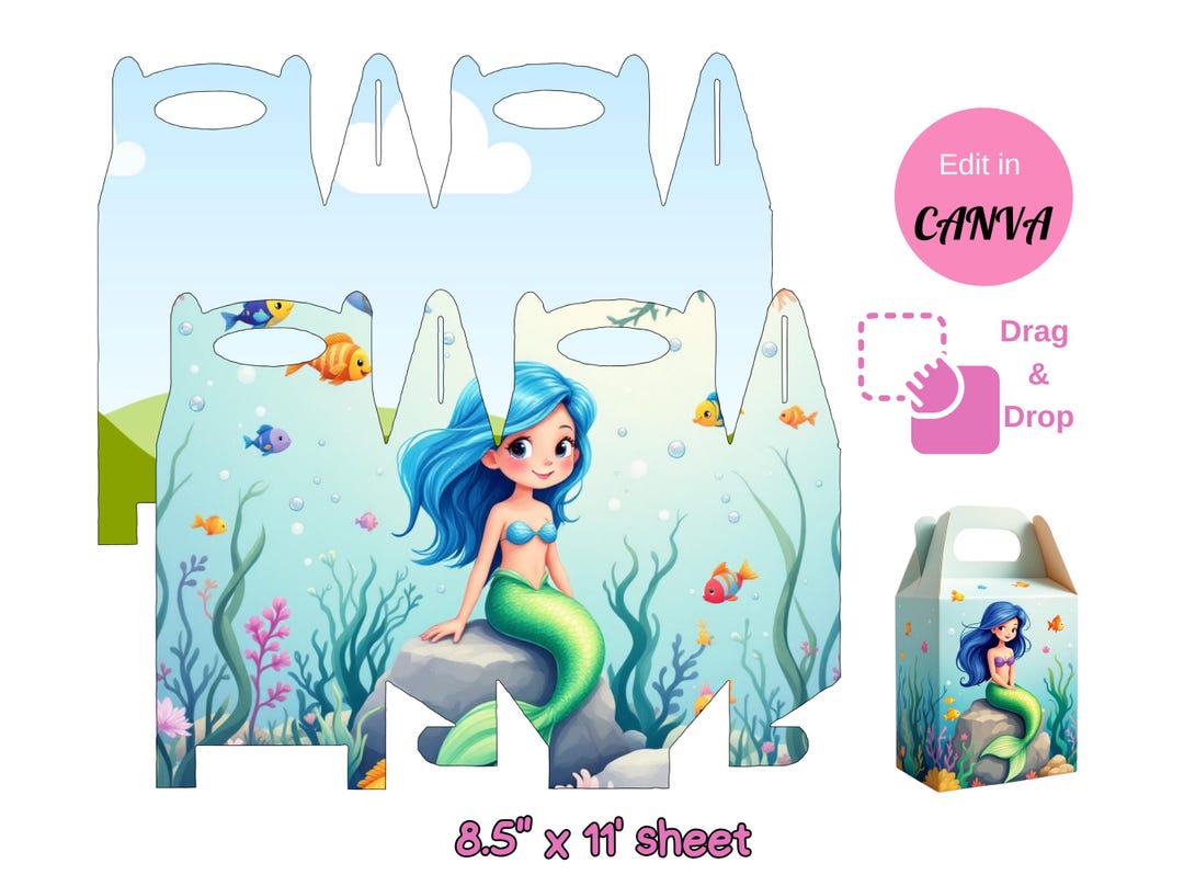 Editable Party Gable Box Template, Printable Birthday Gable Box, DIY ...