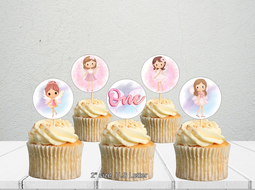 One Fairy Themed Printable Topper, First Birthday Topper, Instant ...