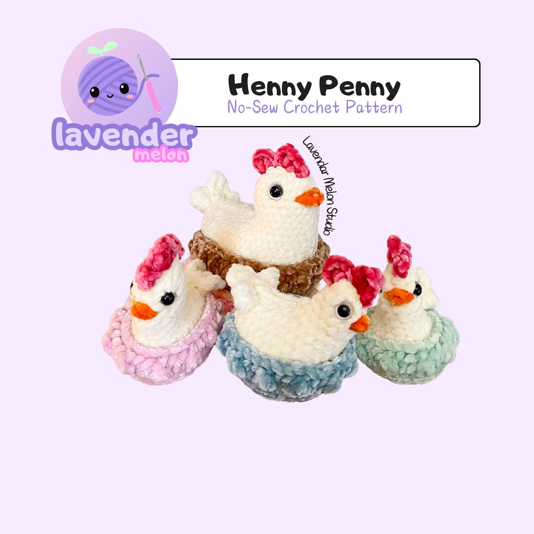 Henny Penny With Nest Crochet Amigurumi No Sew Pattern - Etsy