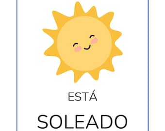 Memory Game Weather in Spanish. Clima Juego De Memoria - Etsy