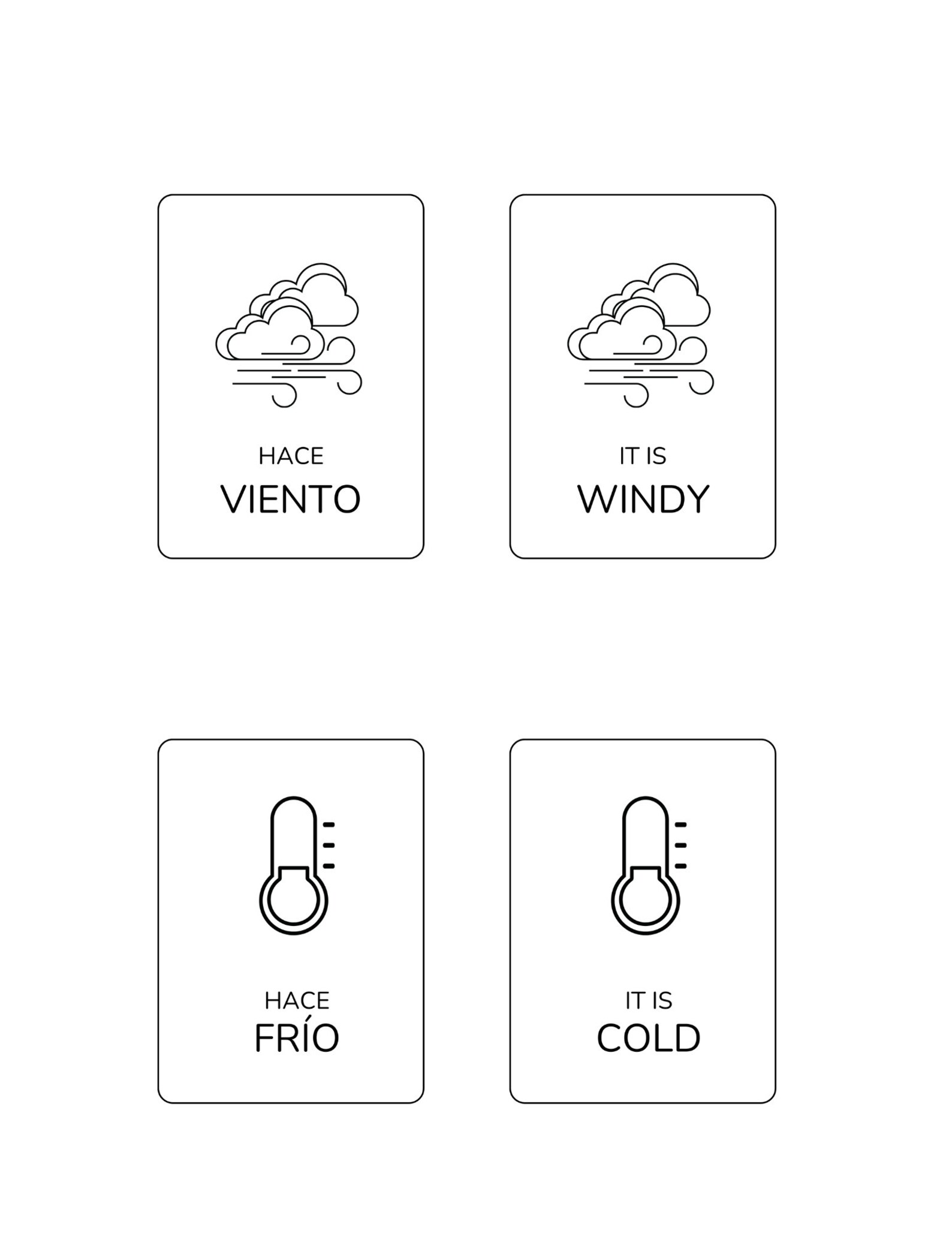 Memory Game Weather in Spanish. Clima Juego De Memoria - Etsy