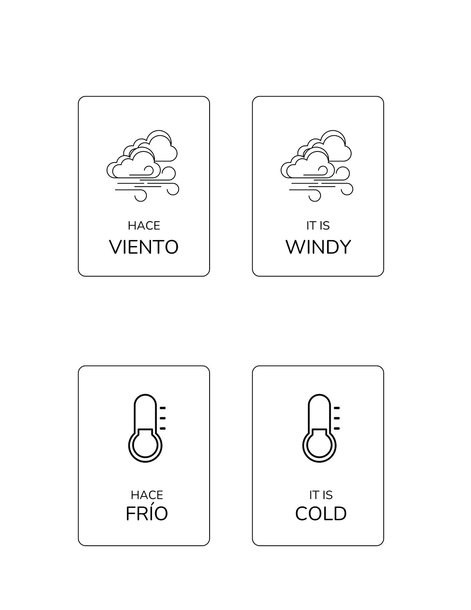 Memory Game - Weather in Spanish. Clima - Juego De Memoria - Etsy