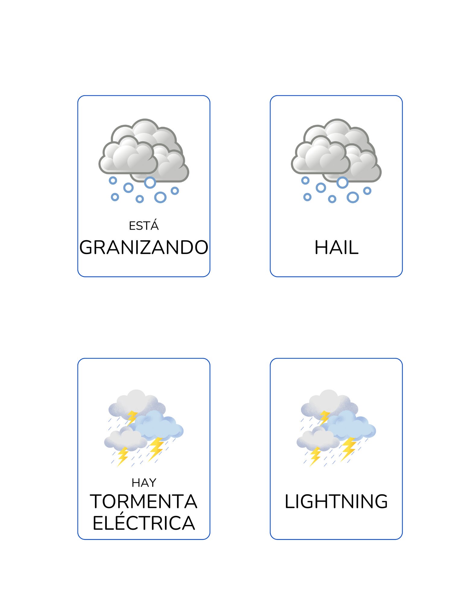 Memory Game - Weather in Spanish. Clima - Juego De Memoria - Etsy