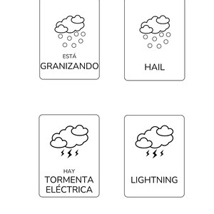 Memory Game - Weather in Spanish. Clima - Juego De Memoria - Etsy