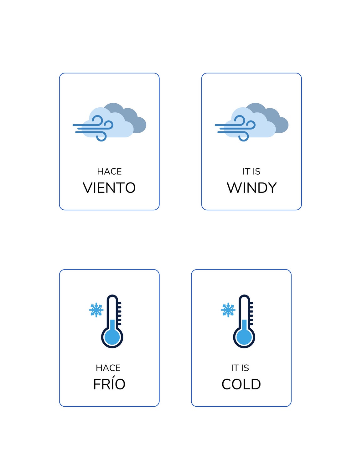 Memory Game Weather in Spanish. Clima Juego De Memoria - Etsy