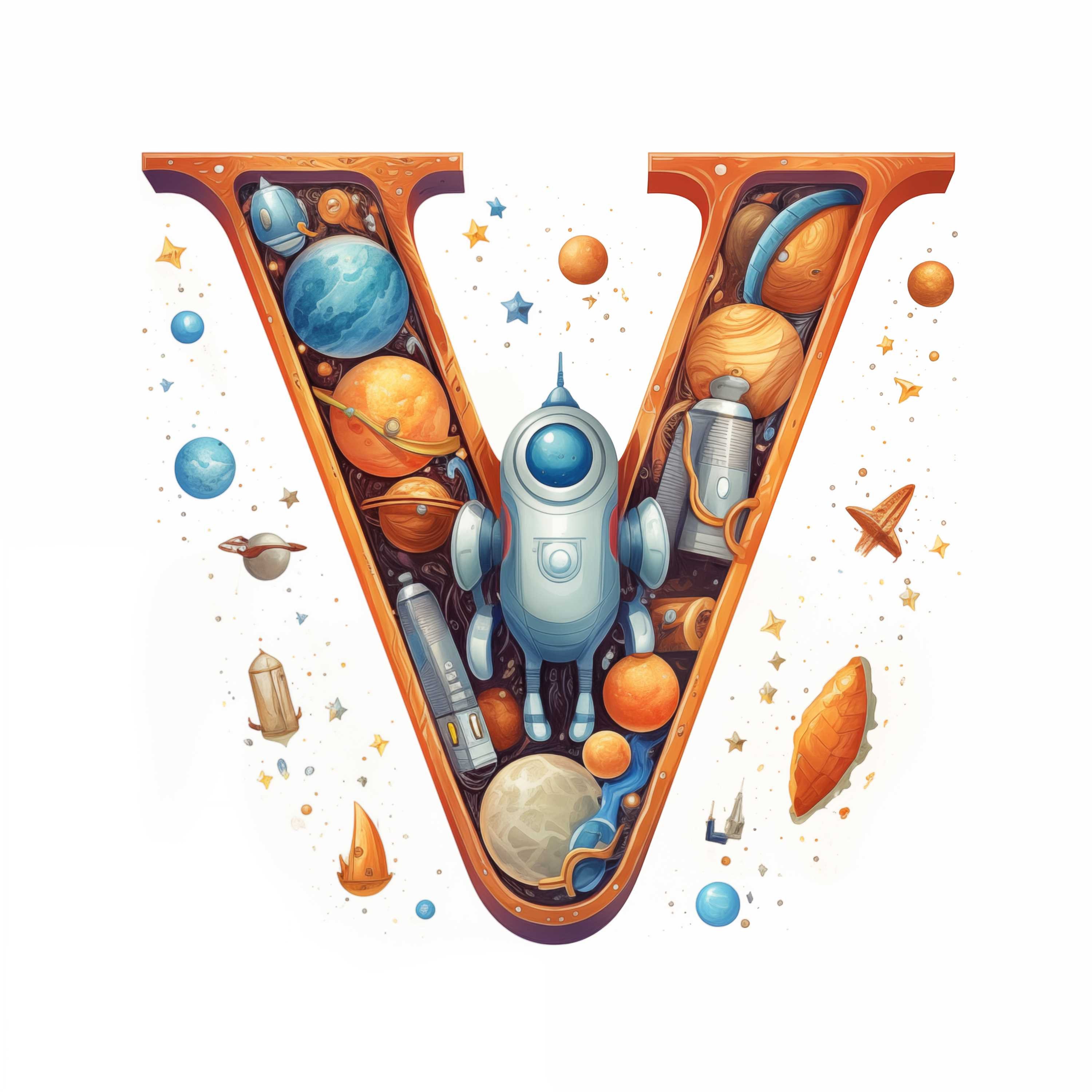 26 Set Cosmic Alphabet Letters Digital Download Space Theme - Etsy