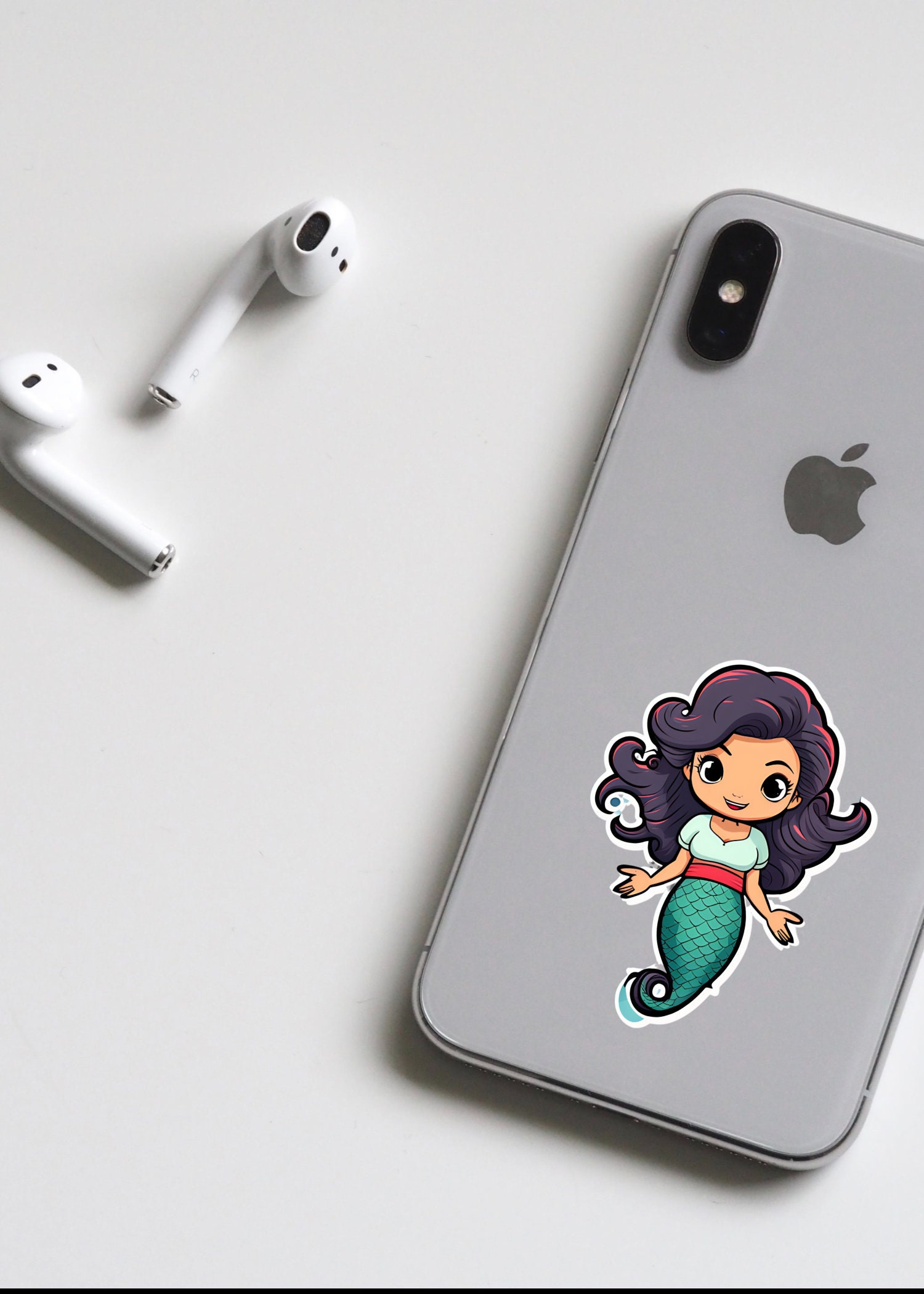 10 Mermaid-themed Downloadable Digital Sticker Sheet, PNG Stickers ...